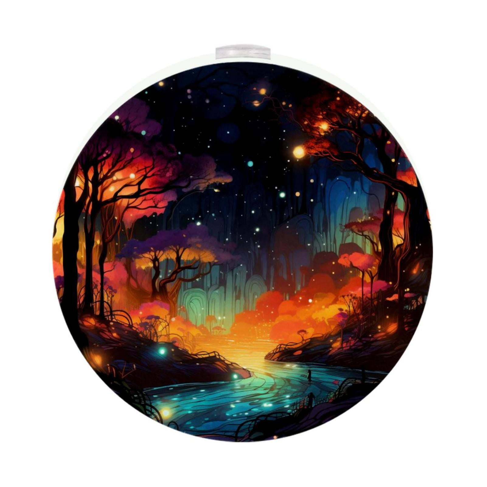 Firefly Set of 2 LED Round Night Lights for Brightening up your Space ...