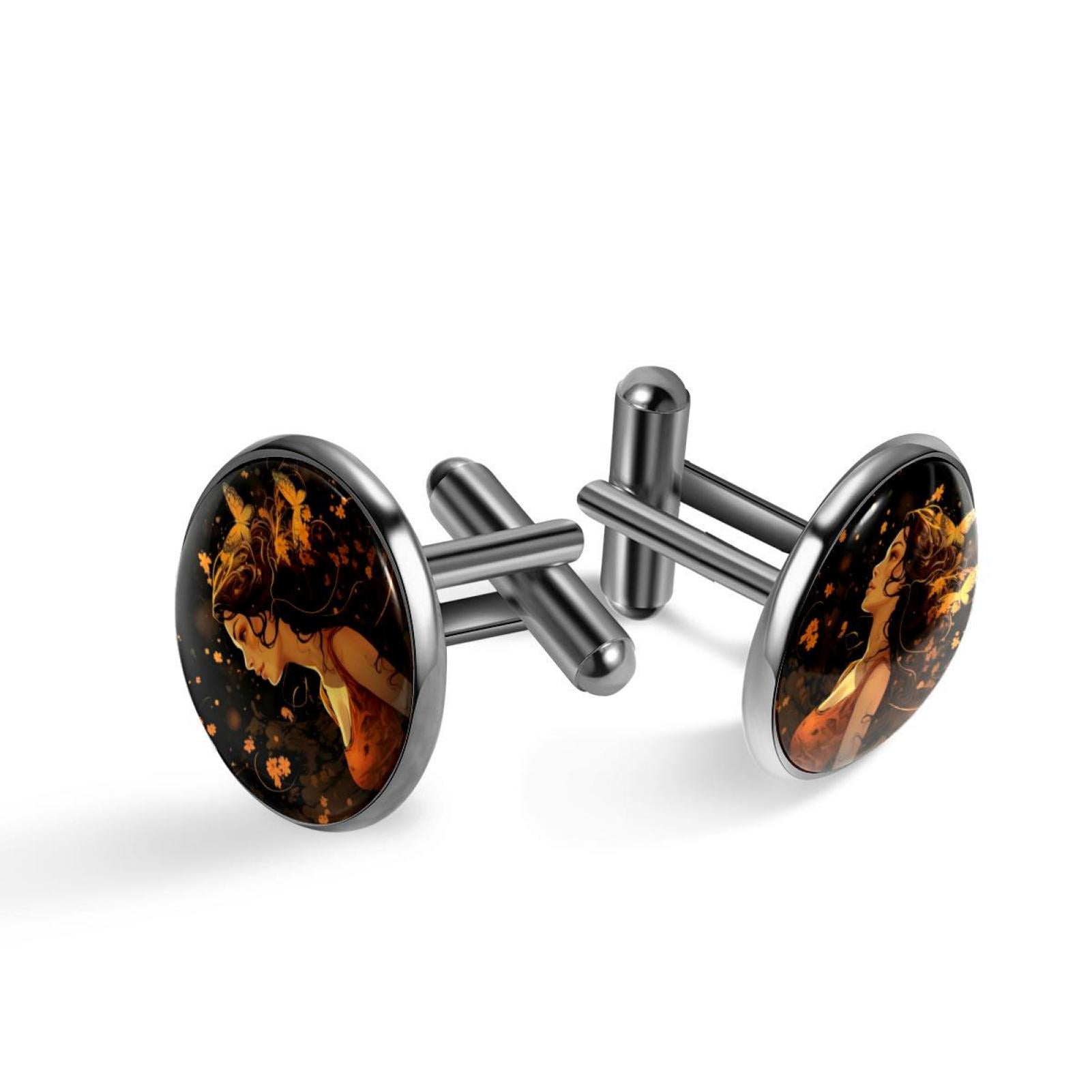 Firefly Stainless Steel Men's Cufflinks for Shrit - Formal Dress Shirt ...