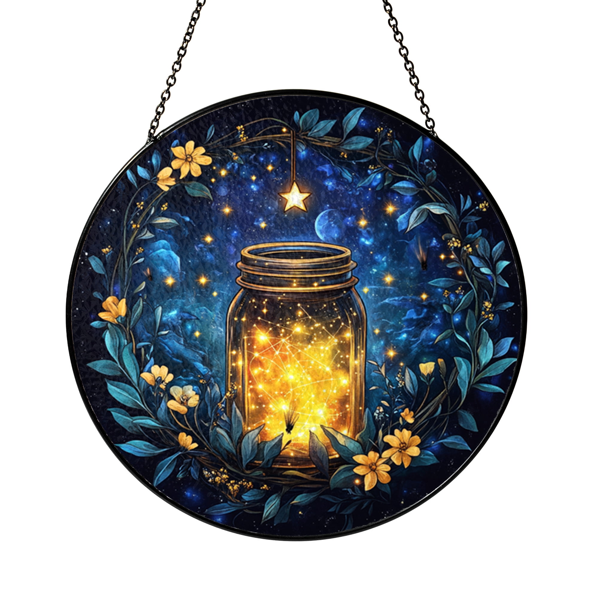 Firefly Woodland Forest Stained Glass Suncatcher Window Hanging ...