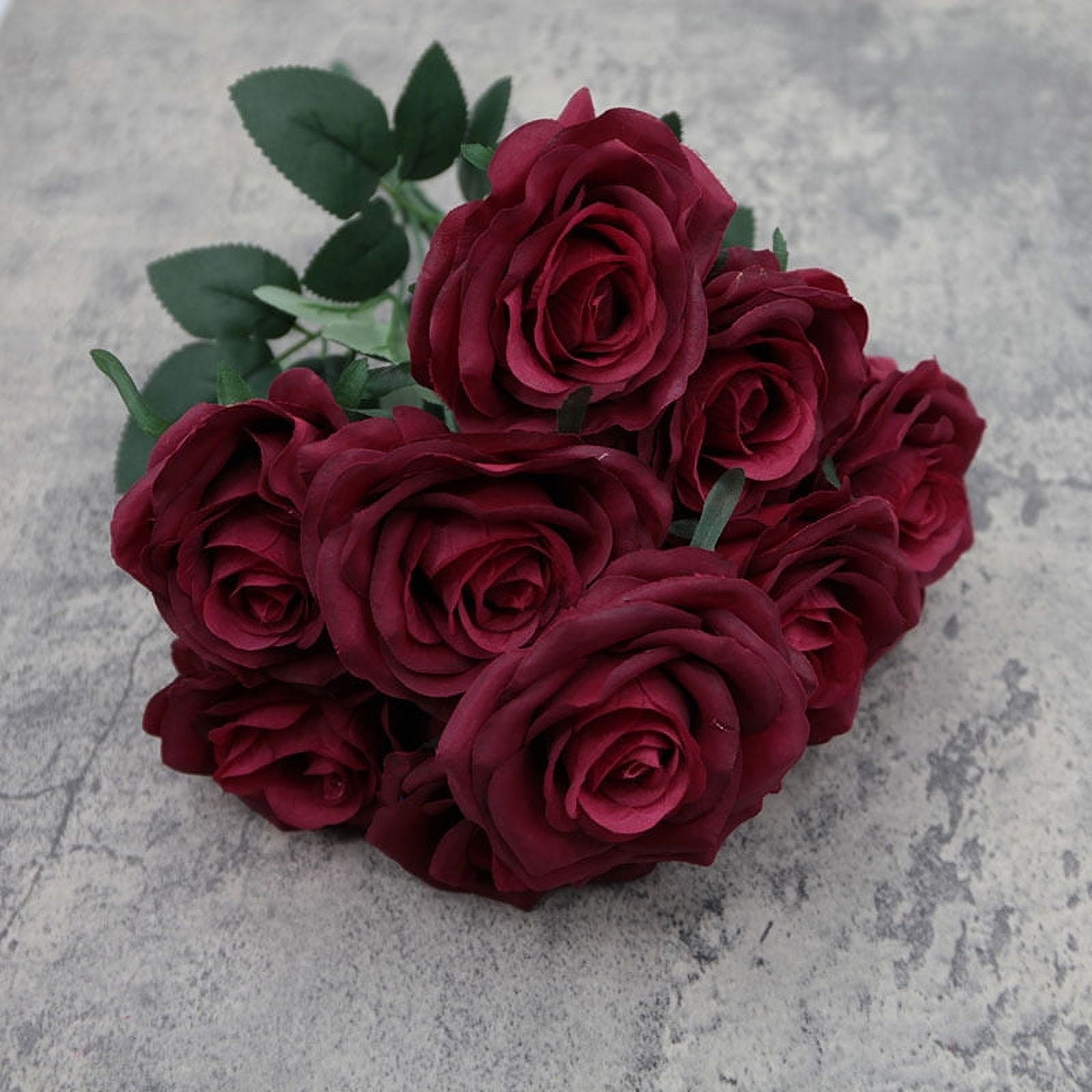 Firefly hope 1 bundle of 10 simulated cream roses with 43cm long flower ...