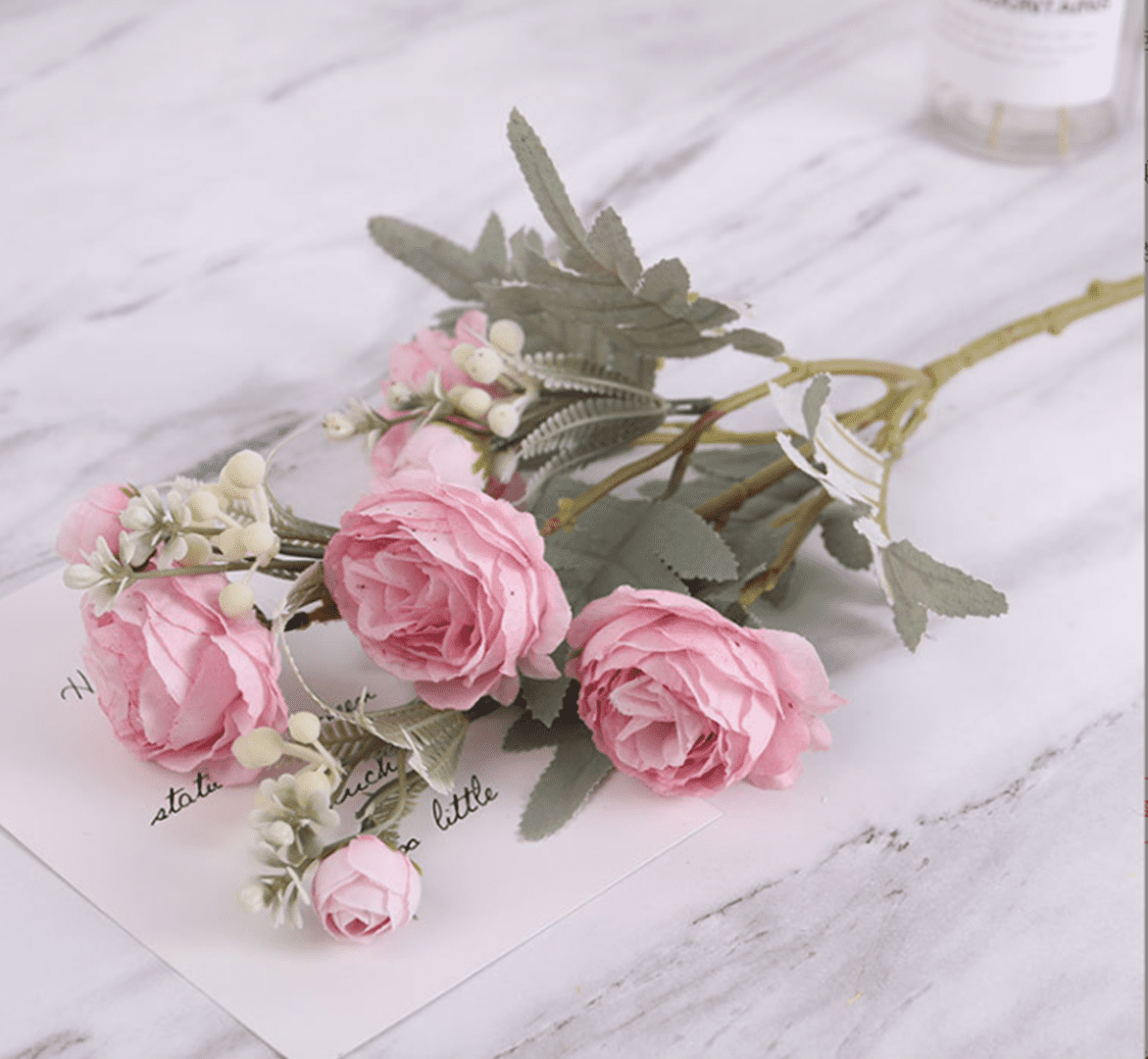 Firefly hope 3pcs Rose Artificial Flowers, Fake flowers, Flores ...