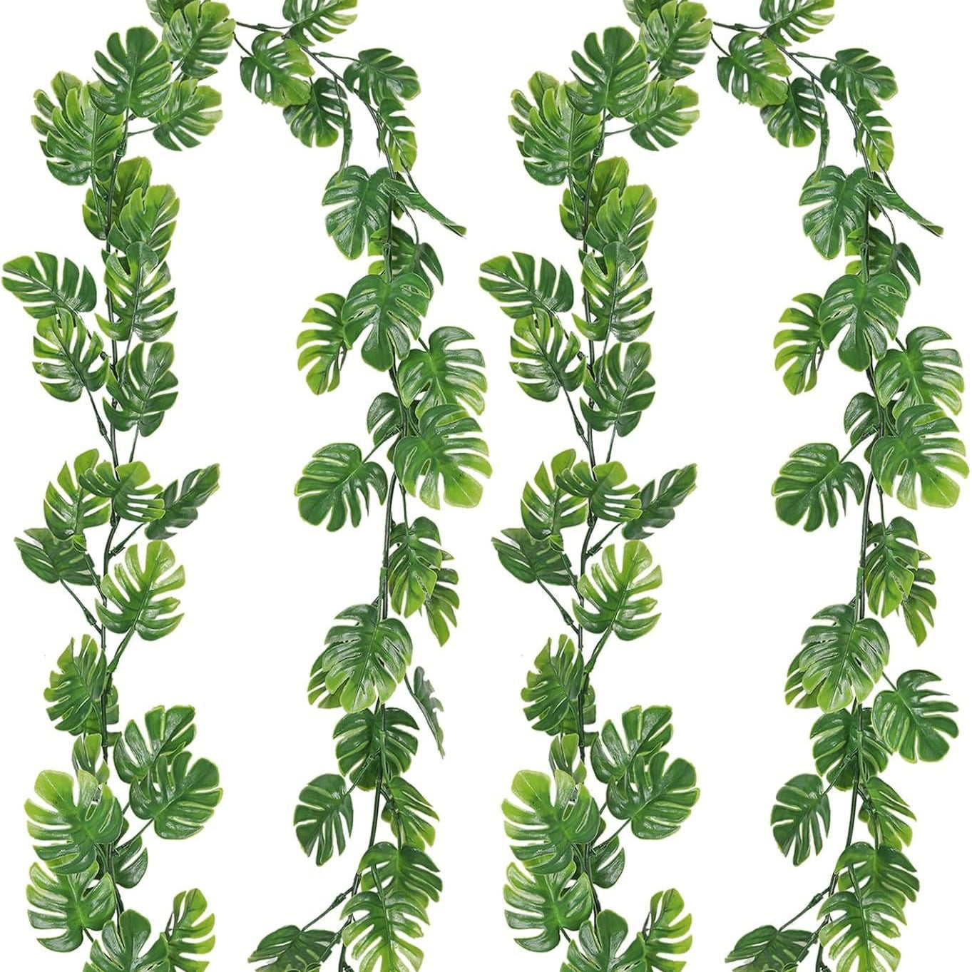 Firefly hope 4-piece artificial turtle back bamboo leaf vine, 5.9-foot ...