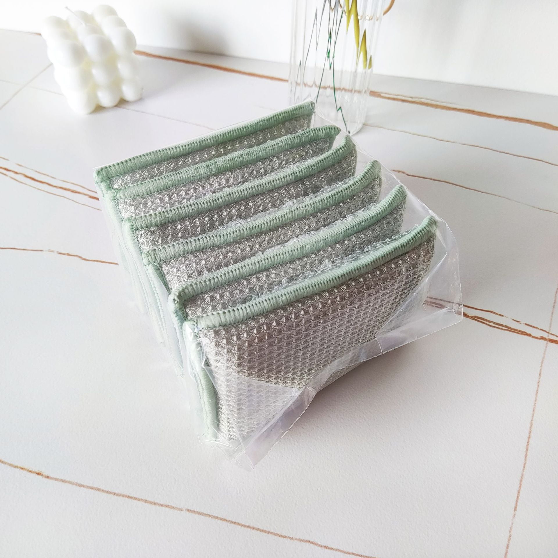 Firefly hope 6-piece bamboo fiber sponge wipe for kitchen cleaning ...