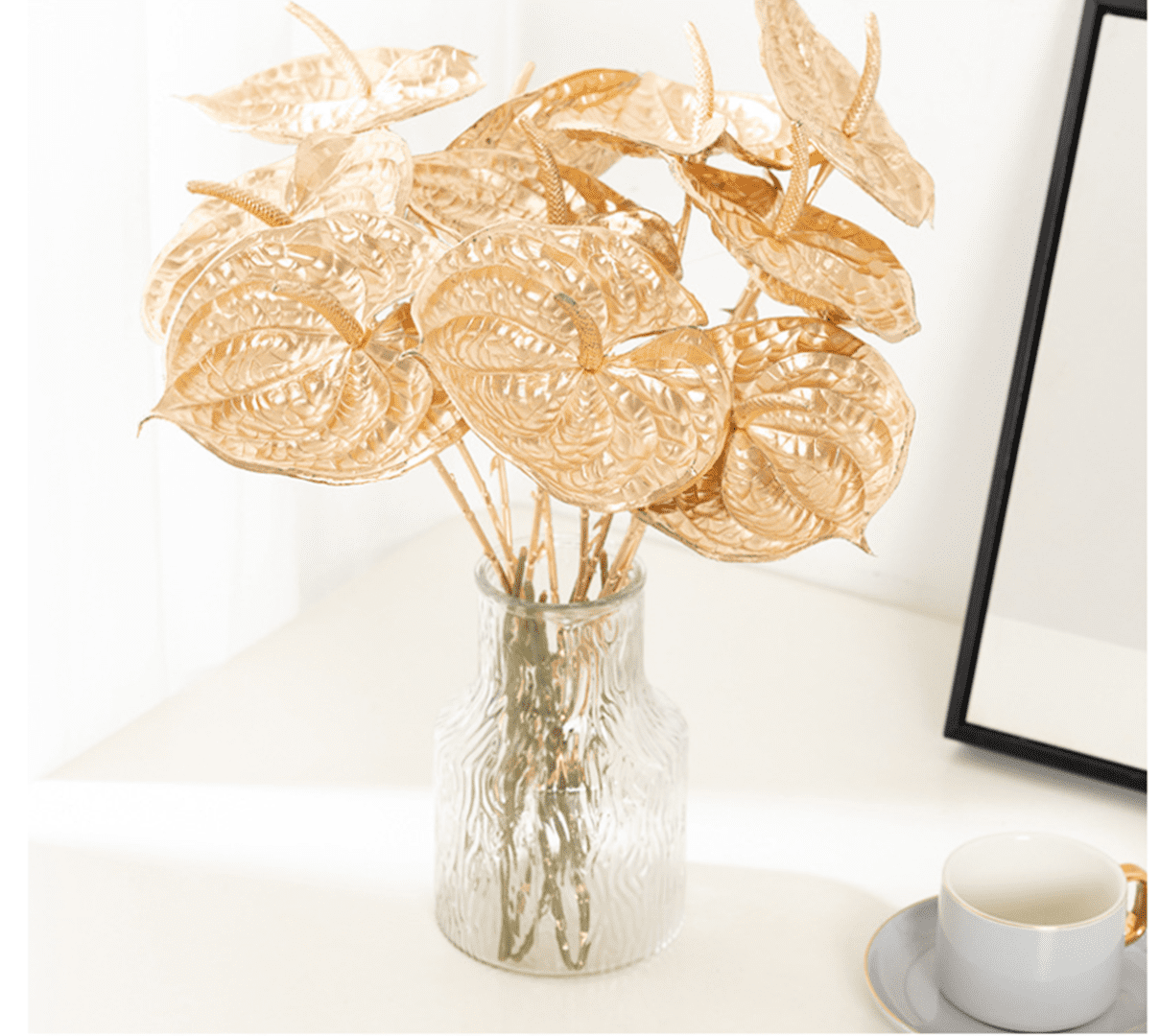 Firefly hope 6pcs Anthurium Artificial Flowers, Fake flowers, Flores ...