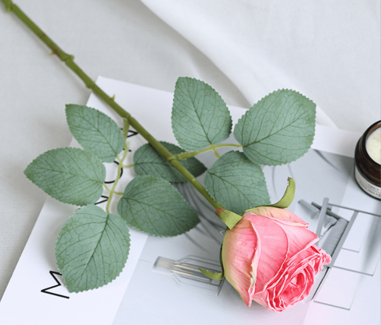 Firefly hope 6pcs Rose Artificial Flowers, Fake flowers, Flores ...