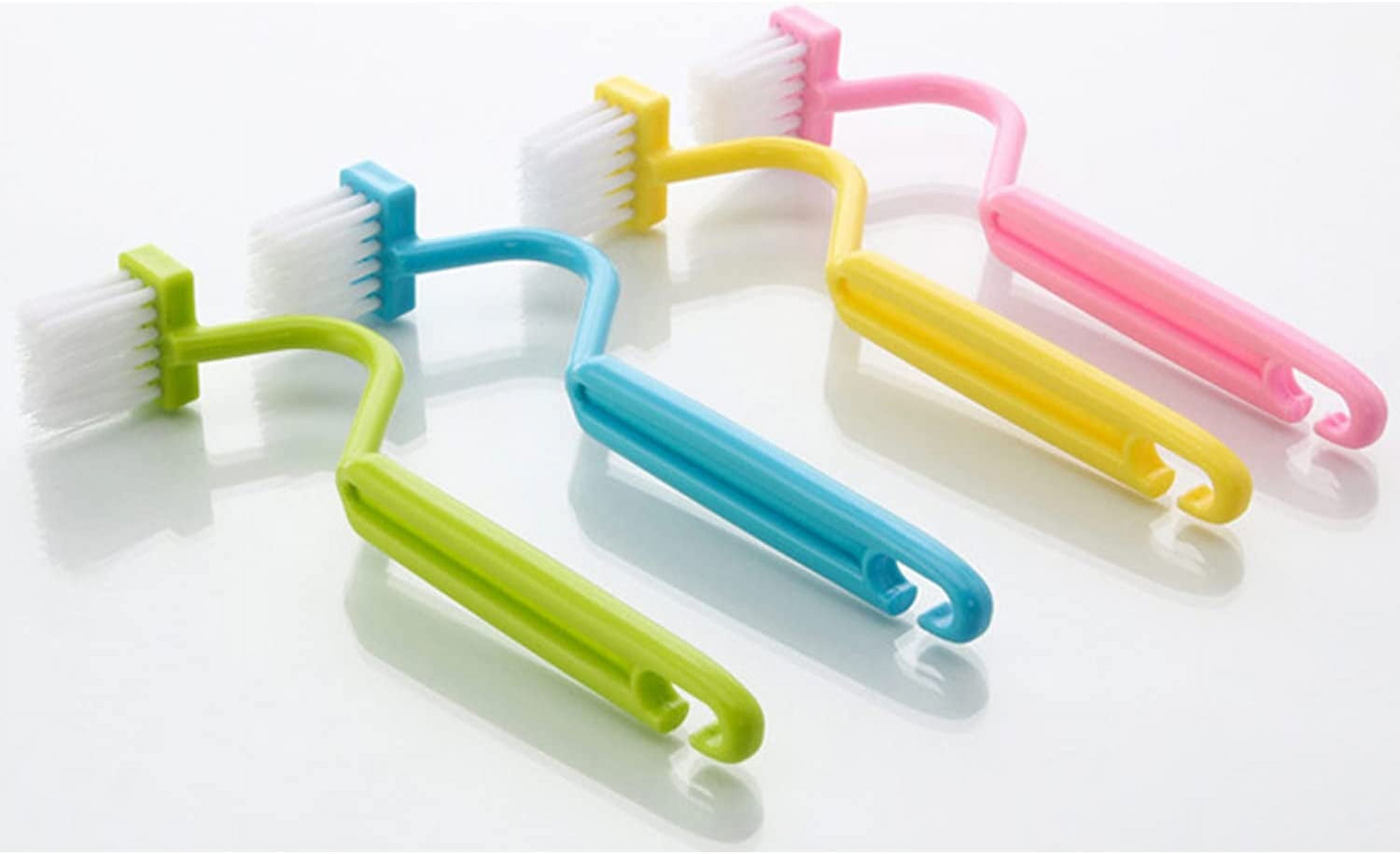 Firefly hope Curved Toilet Brush,8" V-Shaped Plastic Toilet Edge Brush ...