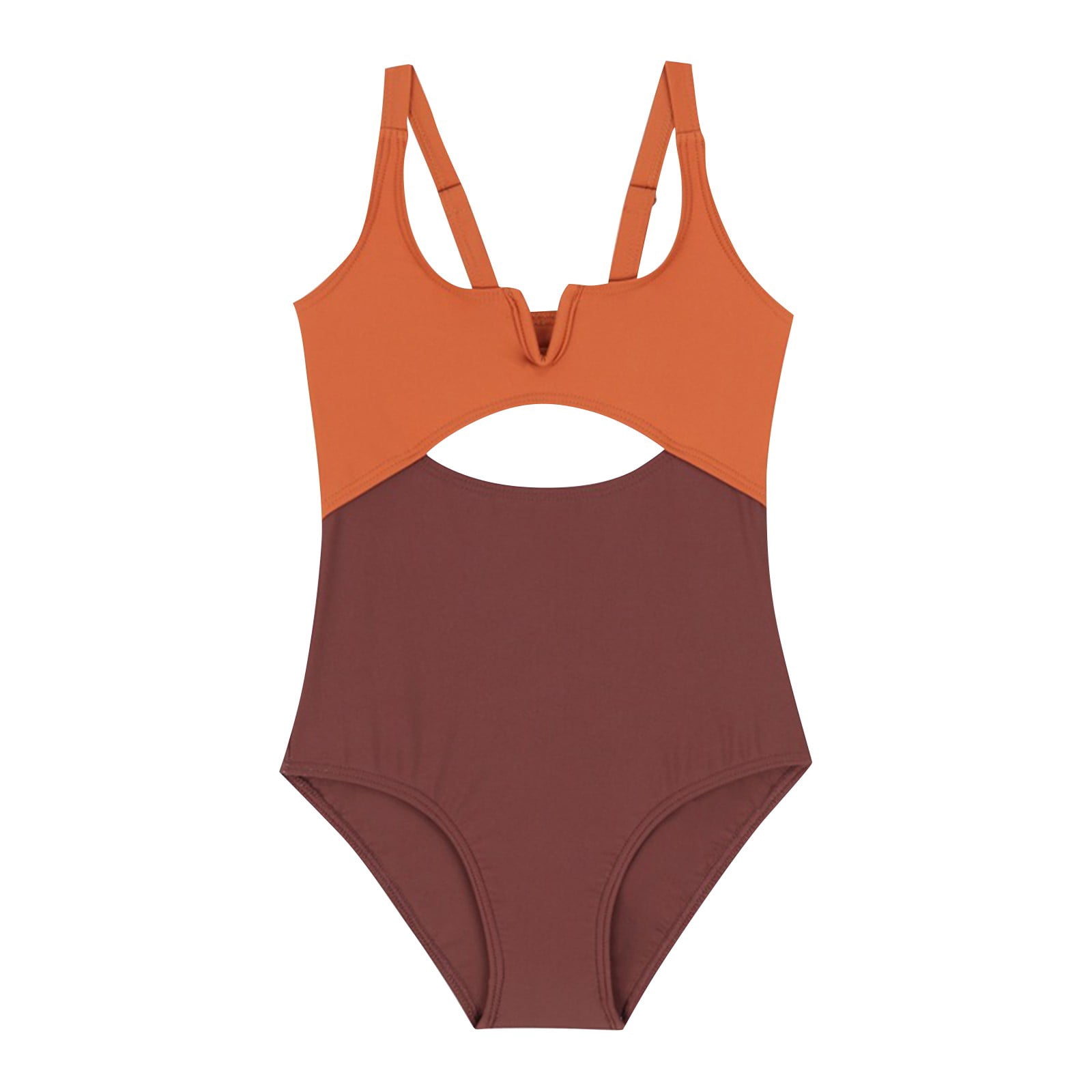 Firefox Girl'S Color Block Swimsuit Swimwear Cut Out Front One Piece ...