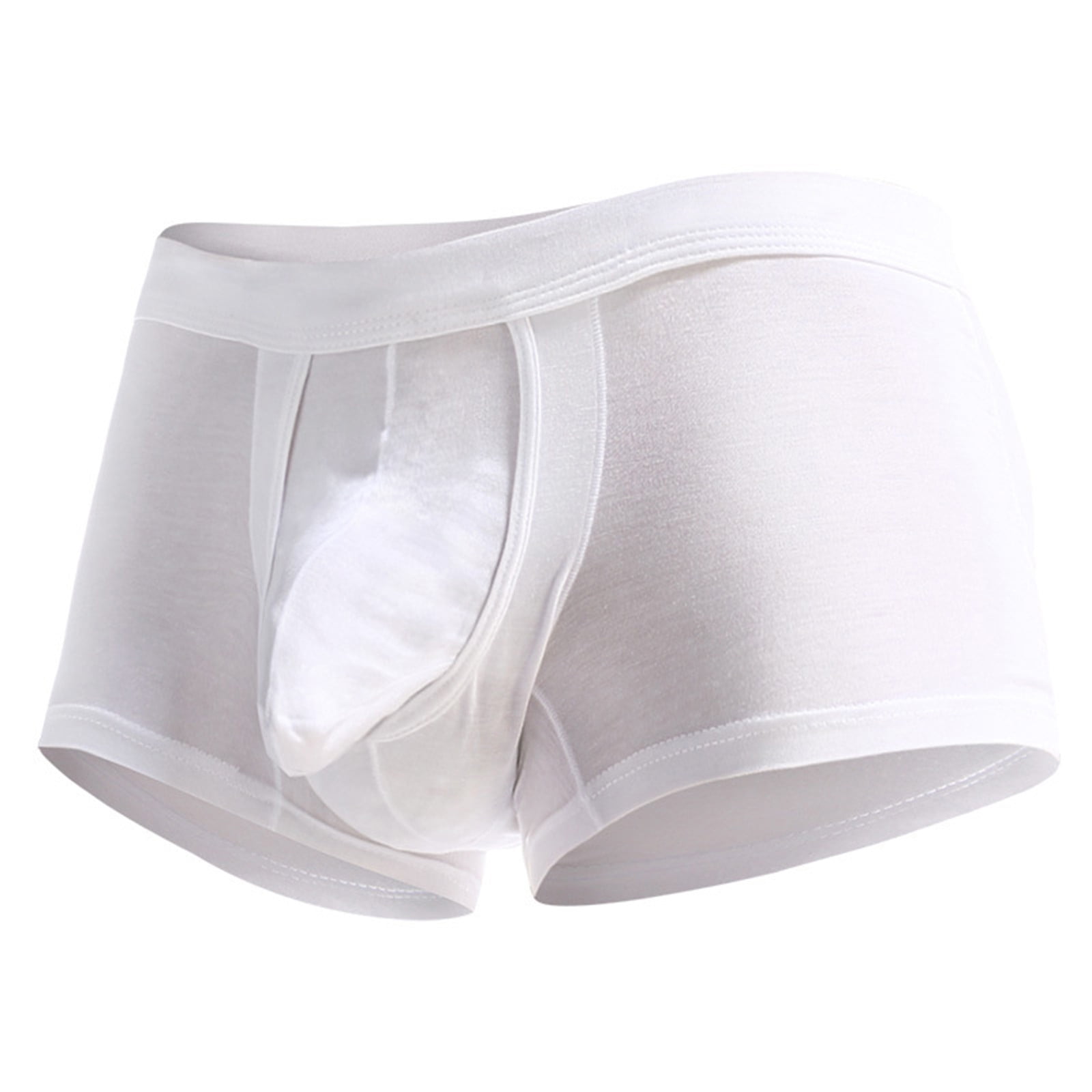 Firefox Mens Micro Modal Dual Pouch Trunks Support Ball Bulge Enhancing Underwear-White-Xl ...