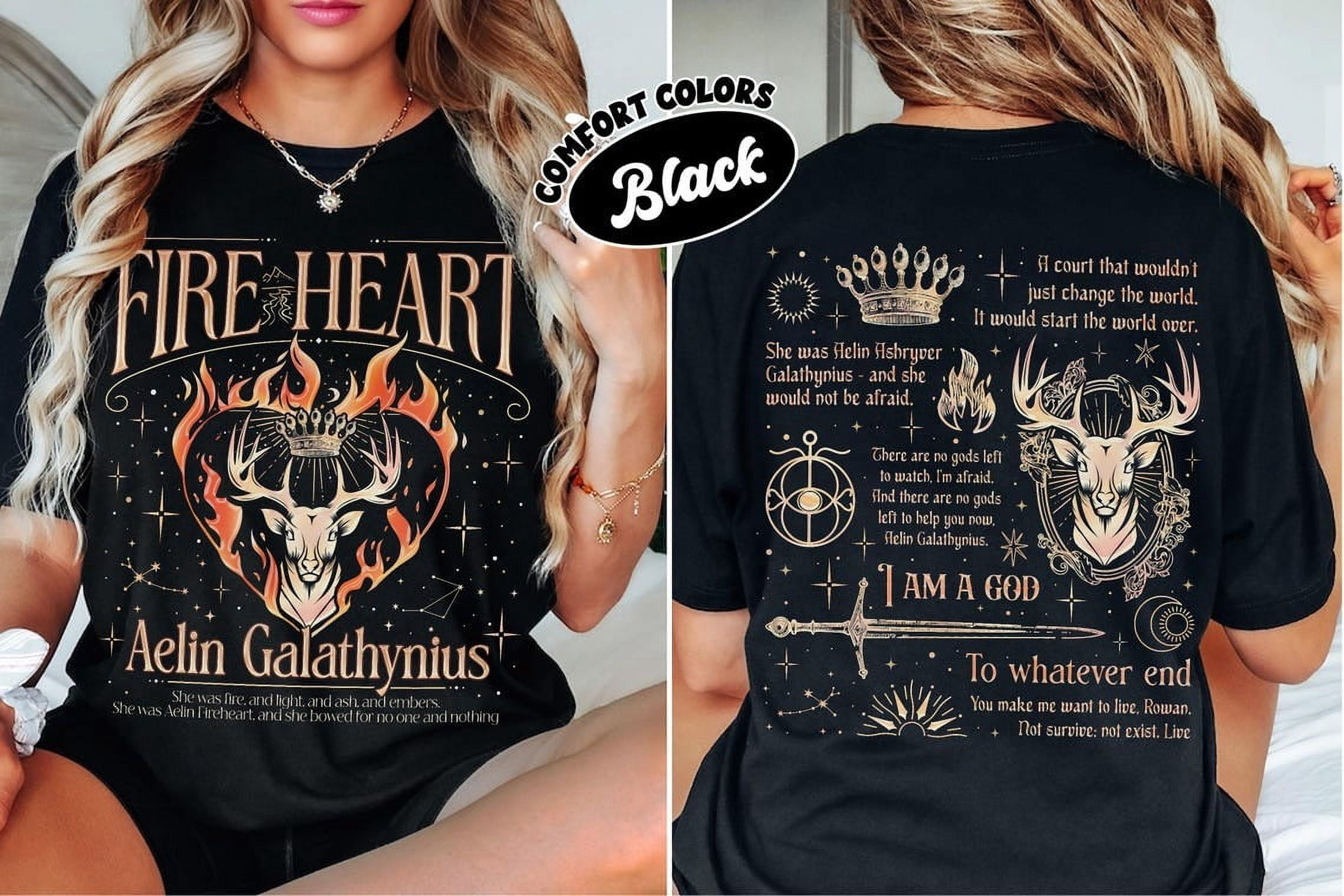 Fireheart TOG Fan Shirt, Aelin Galathynius Fireheart T-Shirt, Bookish ...