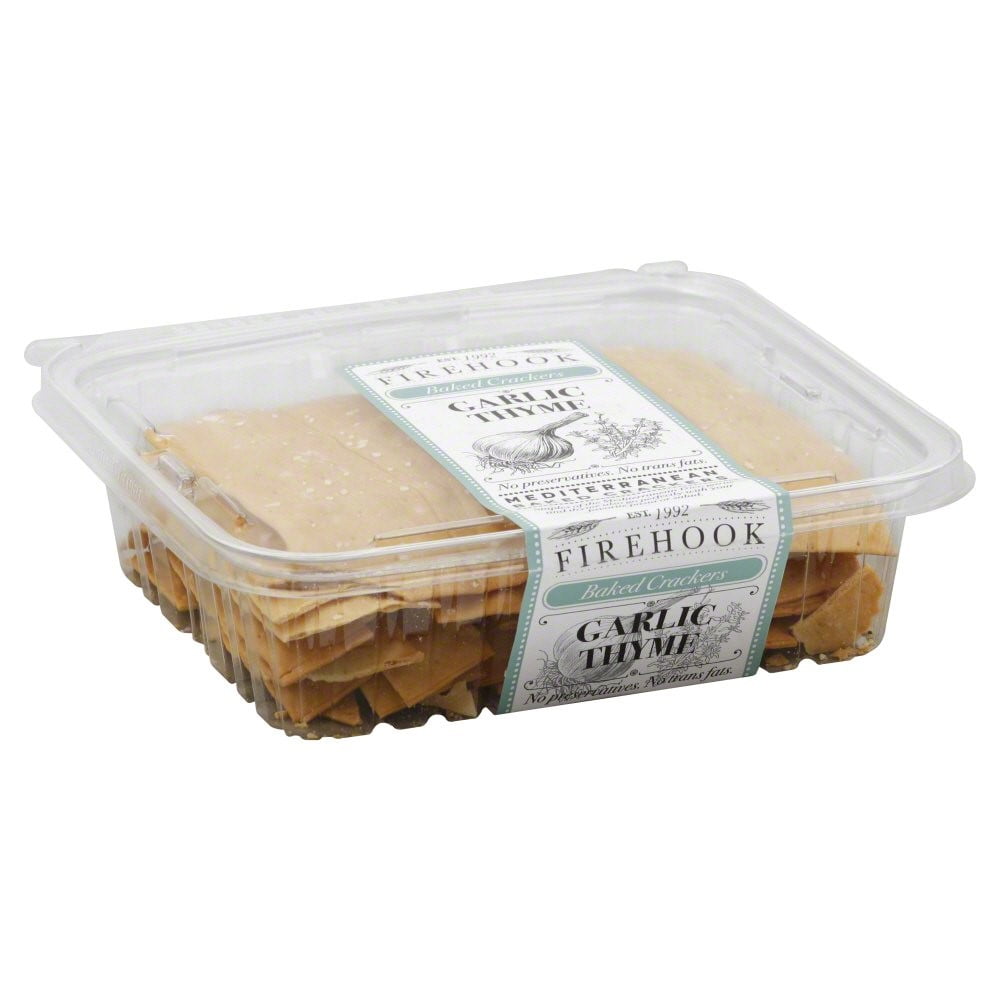 Firehook Mediterranean Baked Crackers, Garlic & Thyme, 7 Oz - Walmart.com
