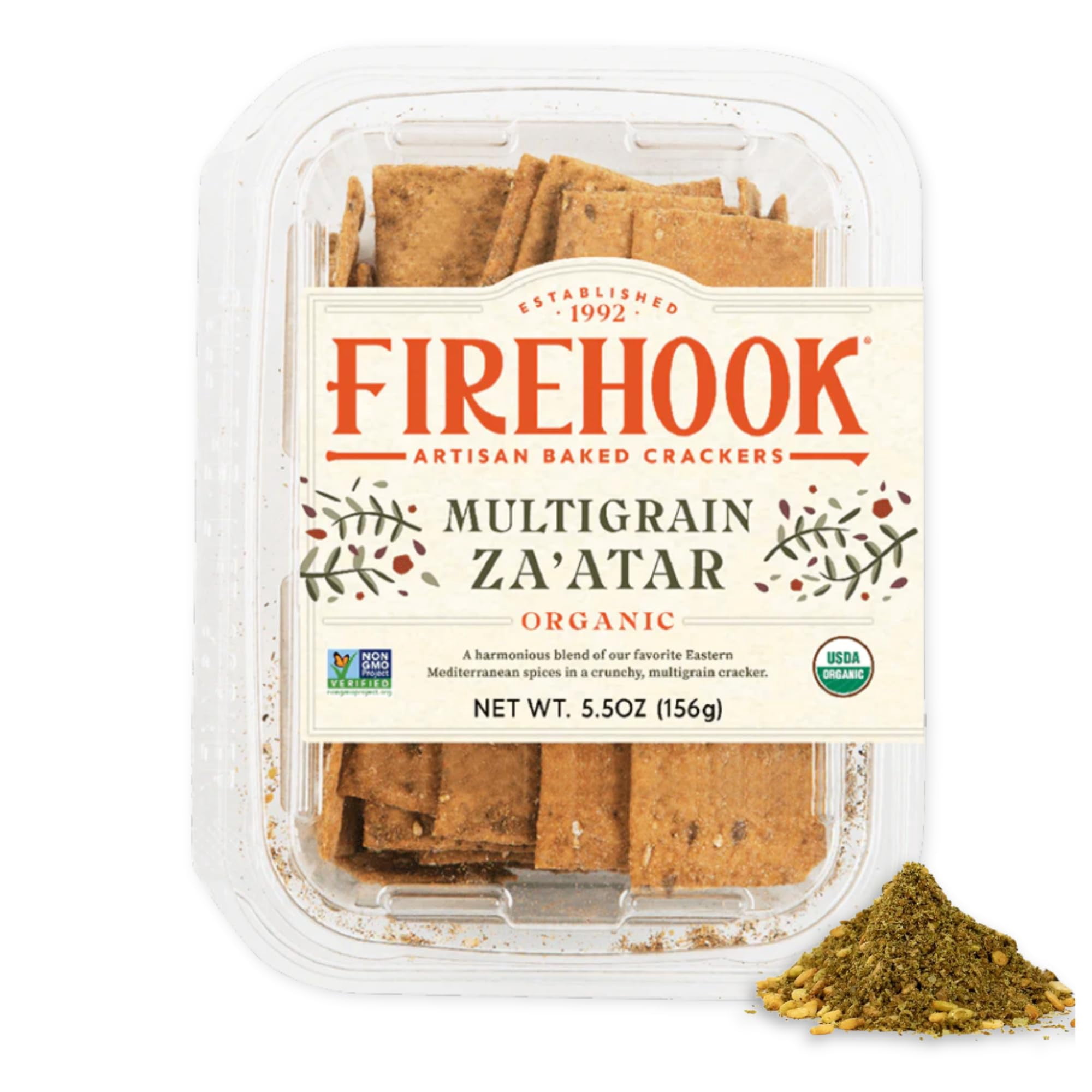 Firehook Za’atar Crackers - BCF26 Handcrafted, Crunchy & Light, Dusted ...