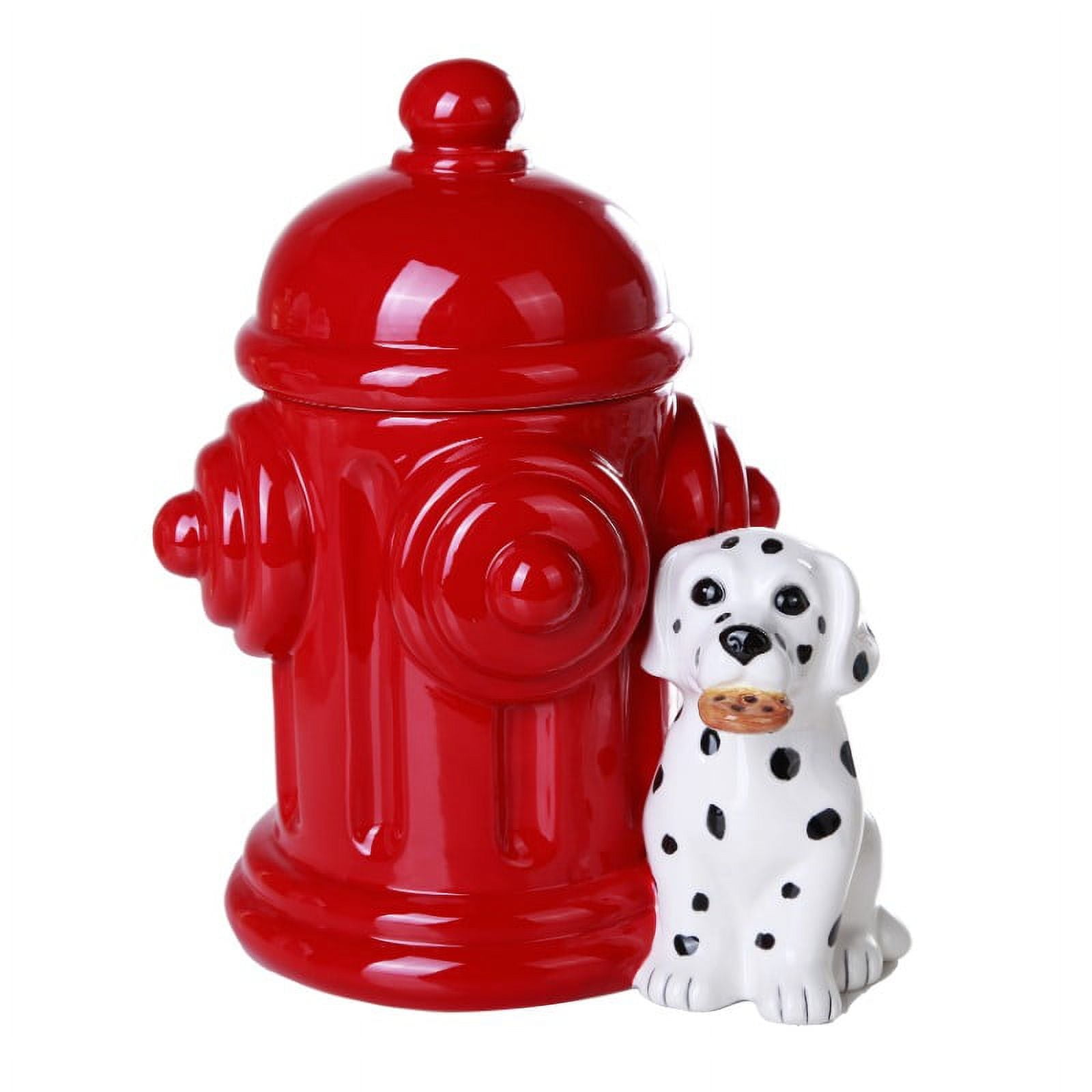 Firehouse Dalmatians and Fire Hydrant Ceramic Cookie Jar Kitchen ...