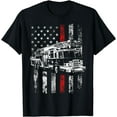 Fireman American Flag Thin Red Line Firefighter Shirt T-Shirt - Walmart.com