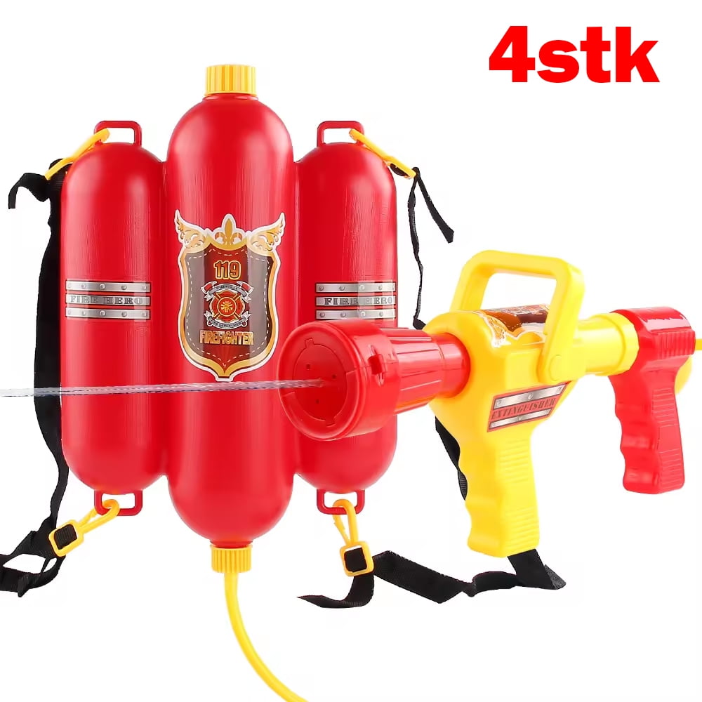 Fireman Backpack Water Gun Large Capacity Pistol Spray Water Guns Pull ...