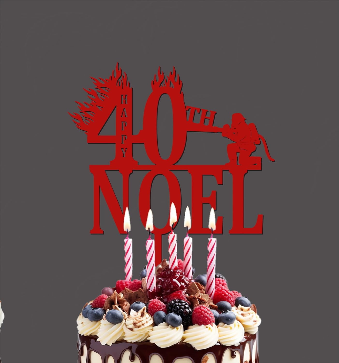 Fireman Birthday Cake Topper-Firefighter birthday topper, Custom name ...