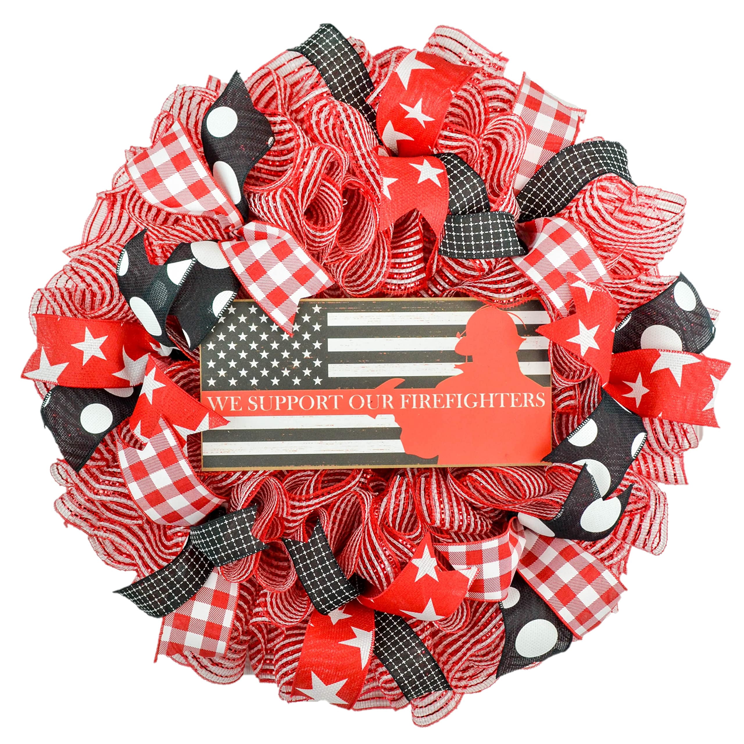 Fireman Firefighter Wreath - Hero Fire Fighter Wife Wreath - Gift for ...