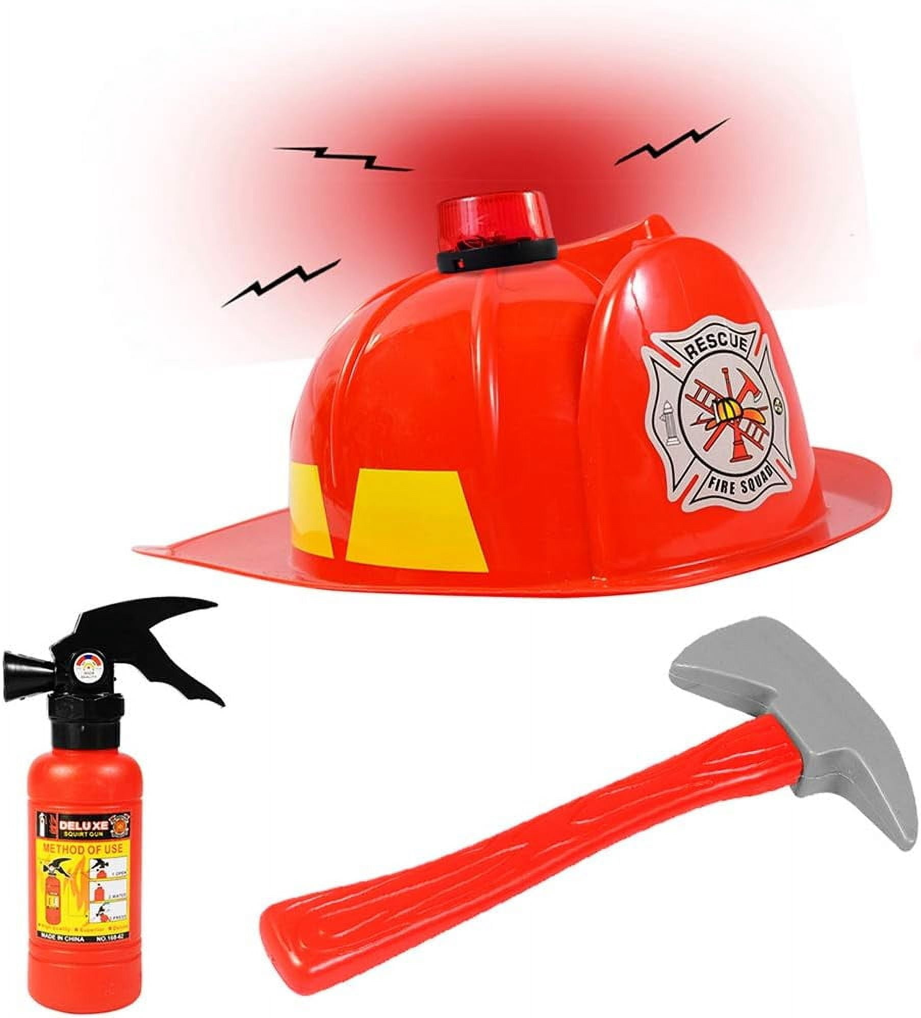 Fireman Hat -3 Pc Set - Fireman Helmet with Axe and Extinguisher ...
