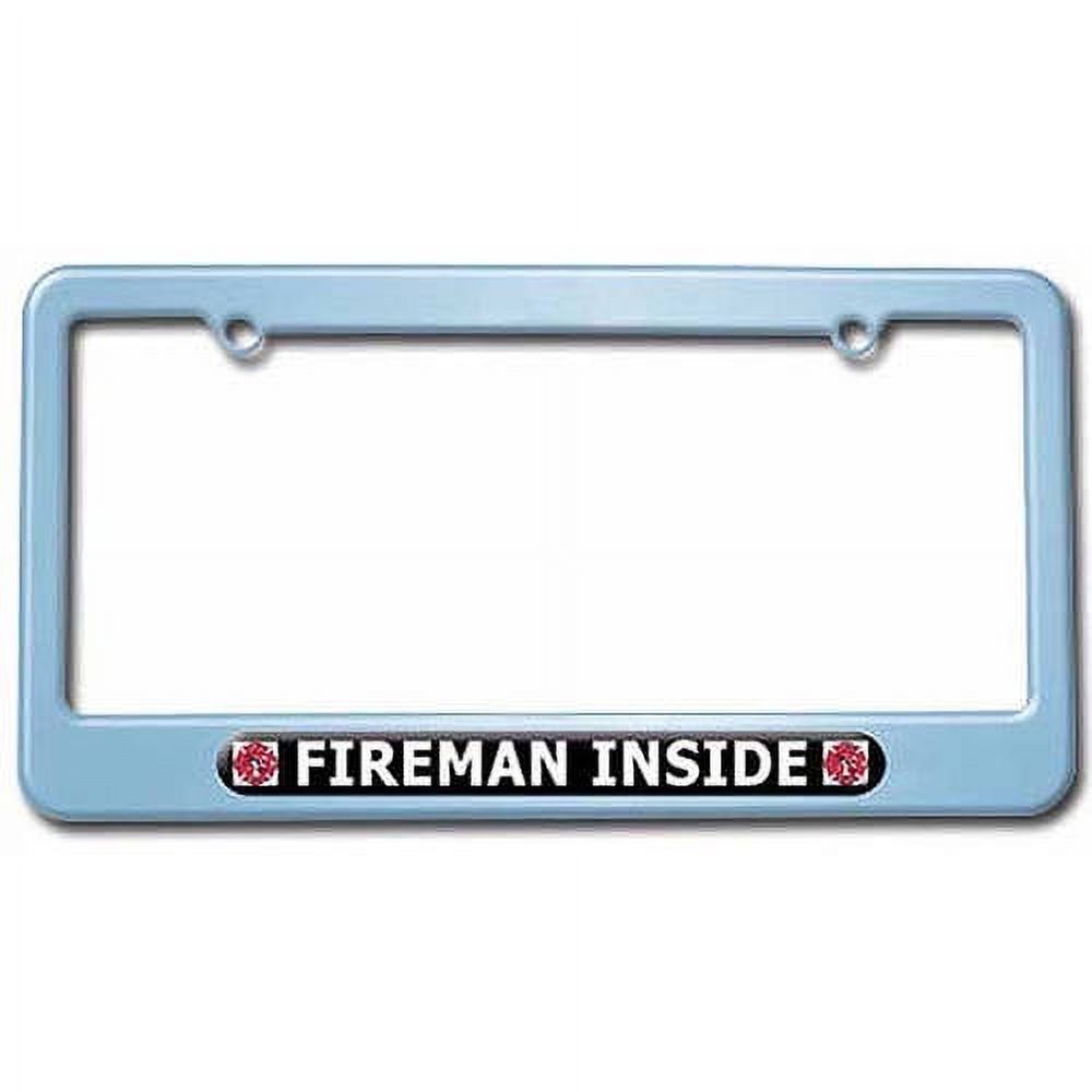 Fireman Inside, Fire And Rescue License Plate Tag Frame, Multiple ...
