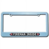 Fireman Inside, Fire And Rescue License Plate Tag Frame, Multiple ...