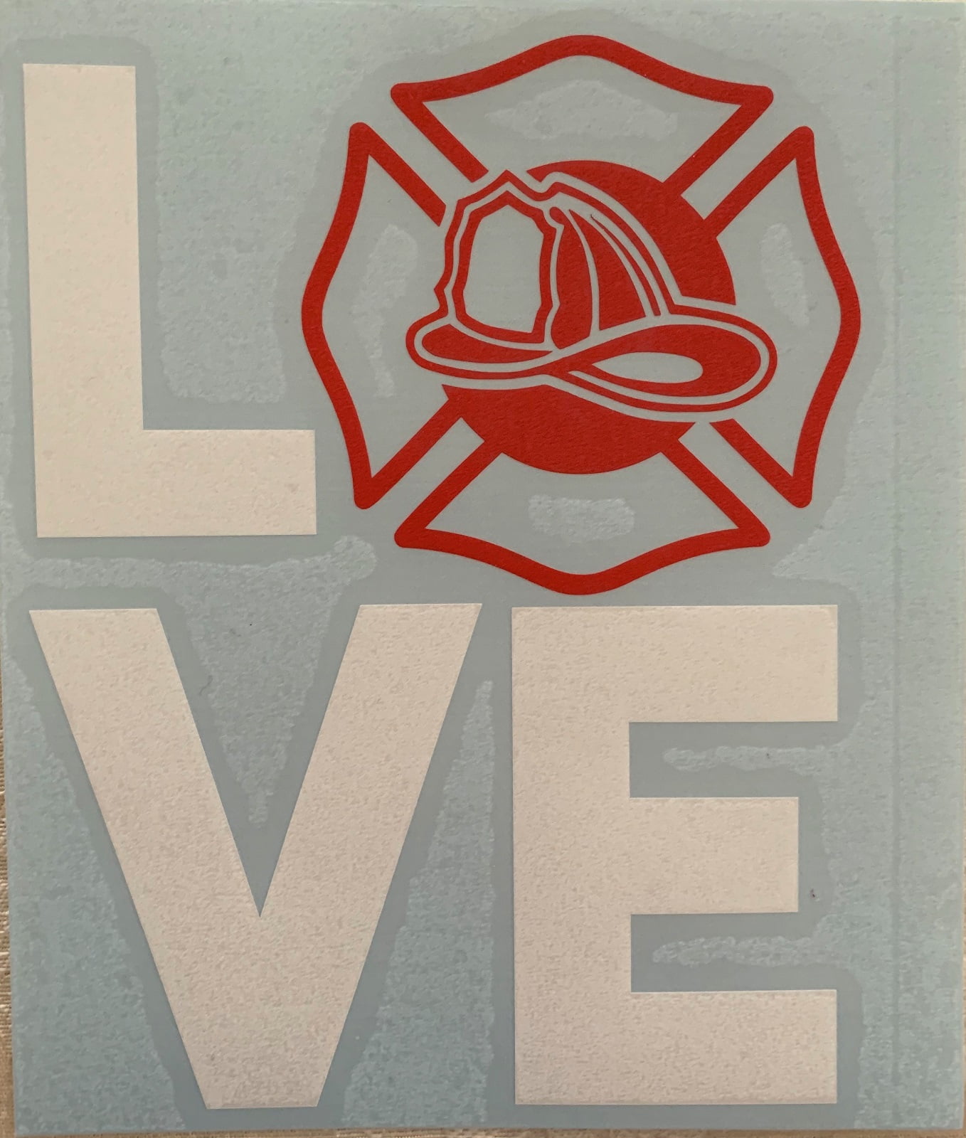 Fireman Love Vinyl Decal Sticker Car Window 5.5 Inch Laptop Flat ...