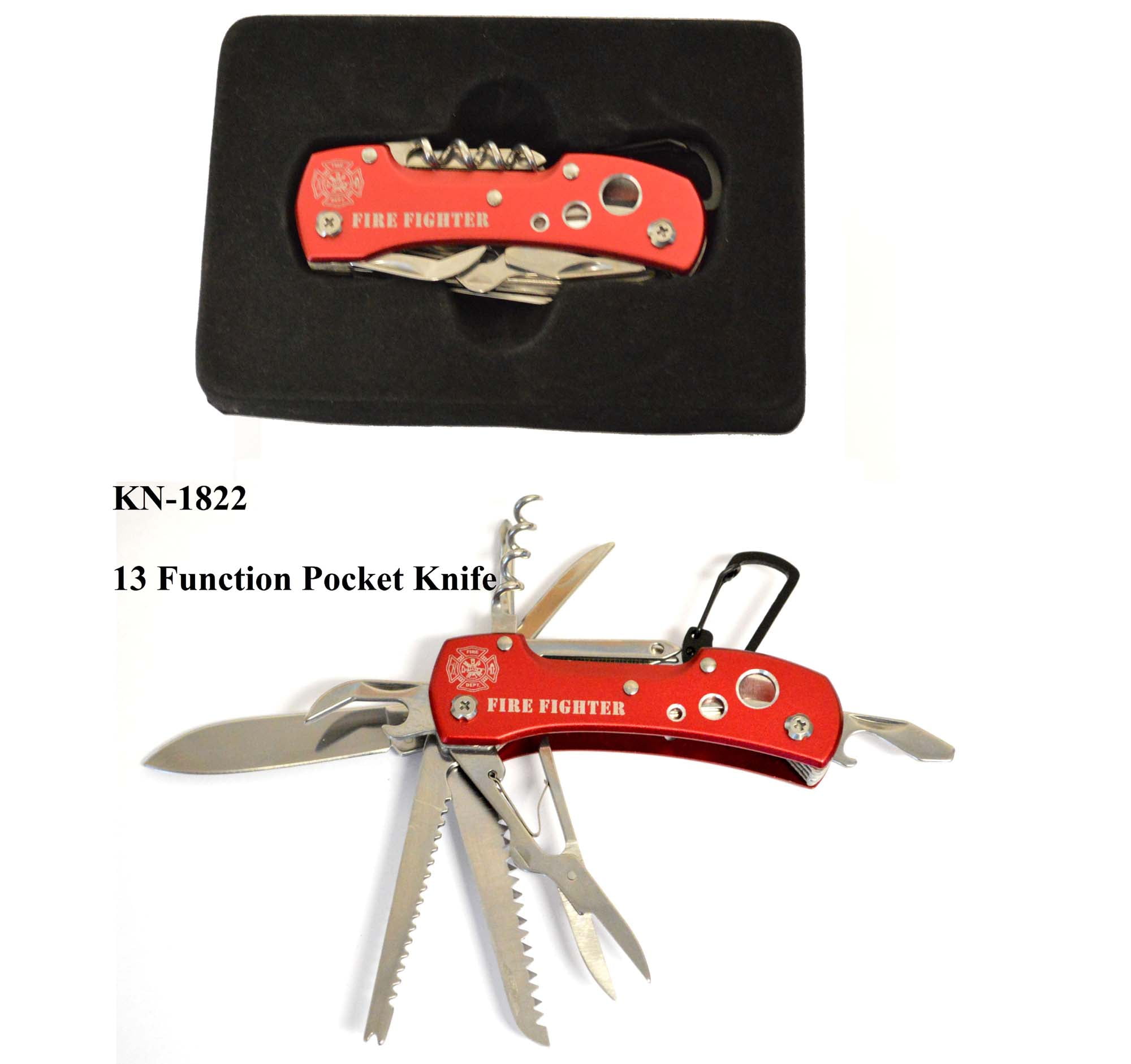 Fireman Multi F u nction Knife 13-in-1 with Corkscrew and Scissors ...