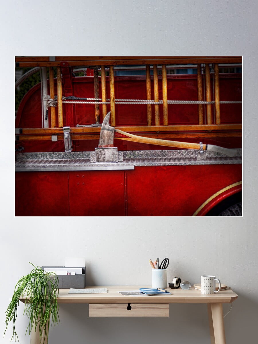 Fireman - Nice Axe Poster Wall Art, Modern Wall Decor For Living Room ...