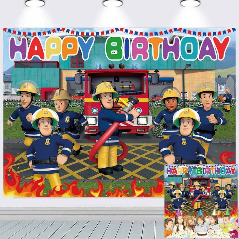 Fireman Sam Birds Backdrop Banner Party Supplies Poster Movie Theme ...