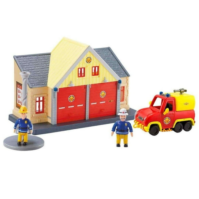 Fireman Sam Rescue Toy: Firehouse Playset and Vehicle for Kids - Walmart.com