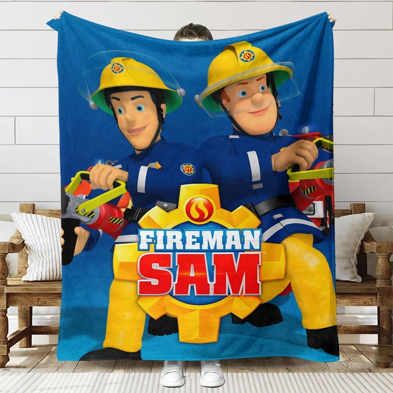 Fireman Sam Throw Blanket Gifts for Fans Lover Girls Boys Women Present ...