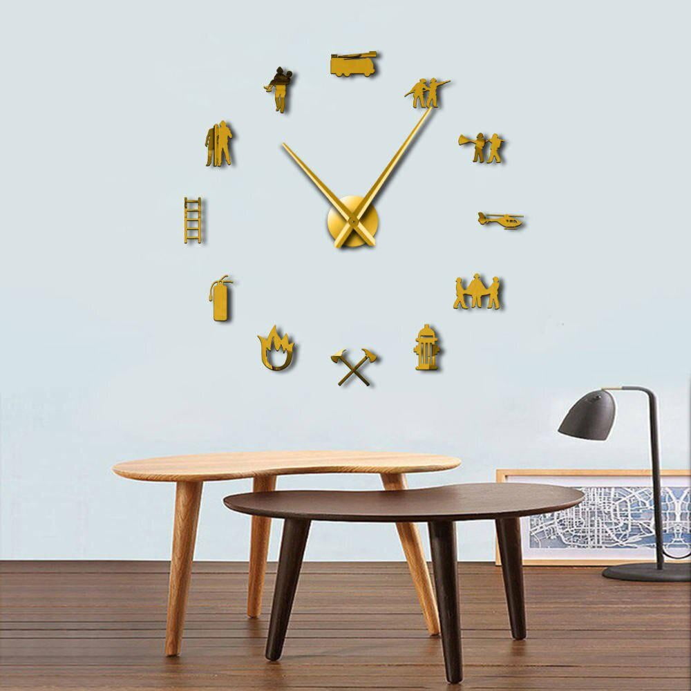 Firemen Hydrant Exclusive Large DIY Wall Clock Extinguisher Fire ...