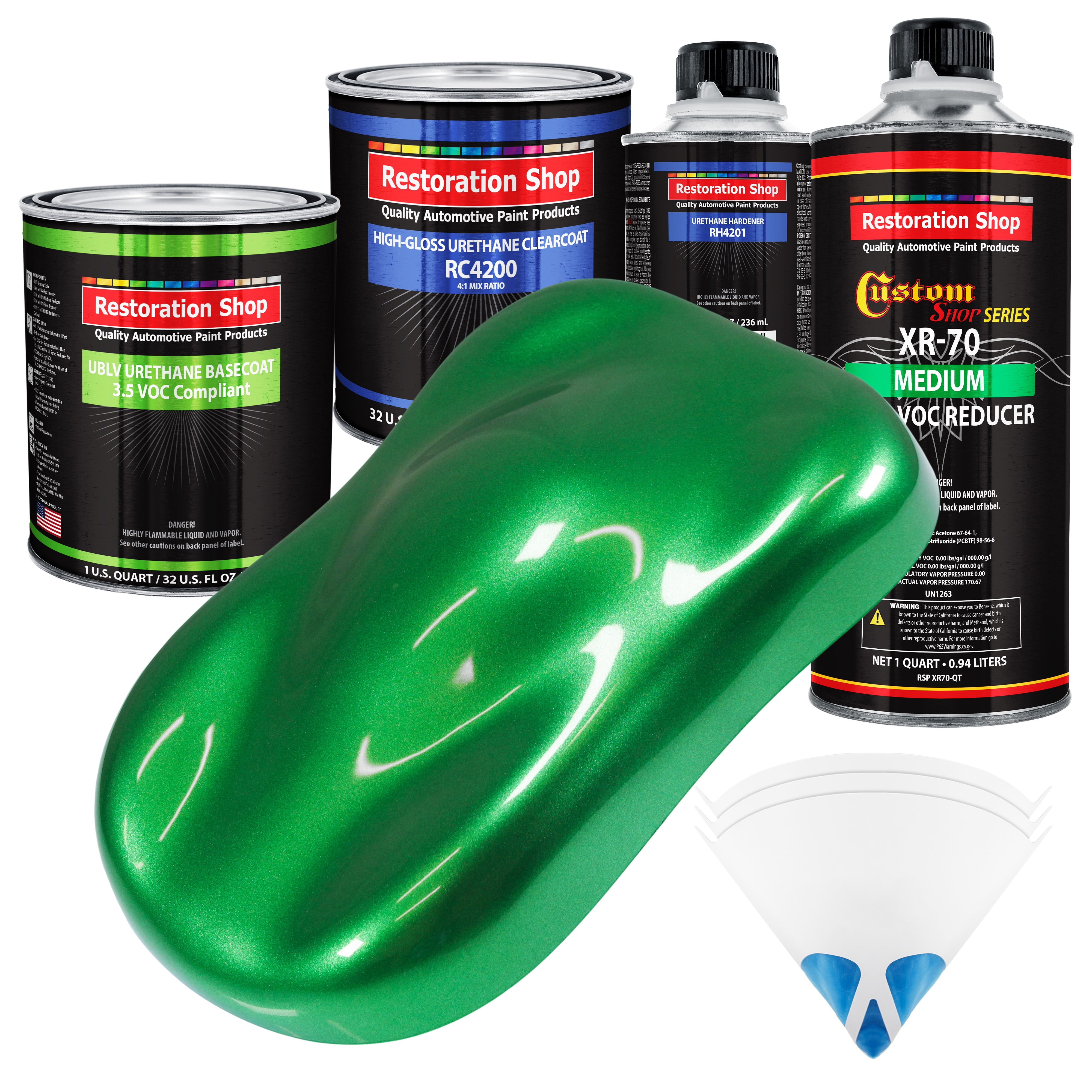 Firemist Green Quart Kit Low VOC URETHANE BASECOAT Car Auto Body Paint ...