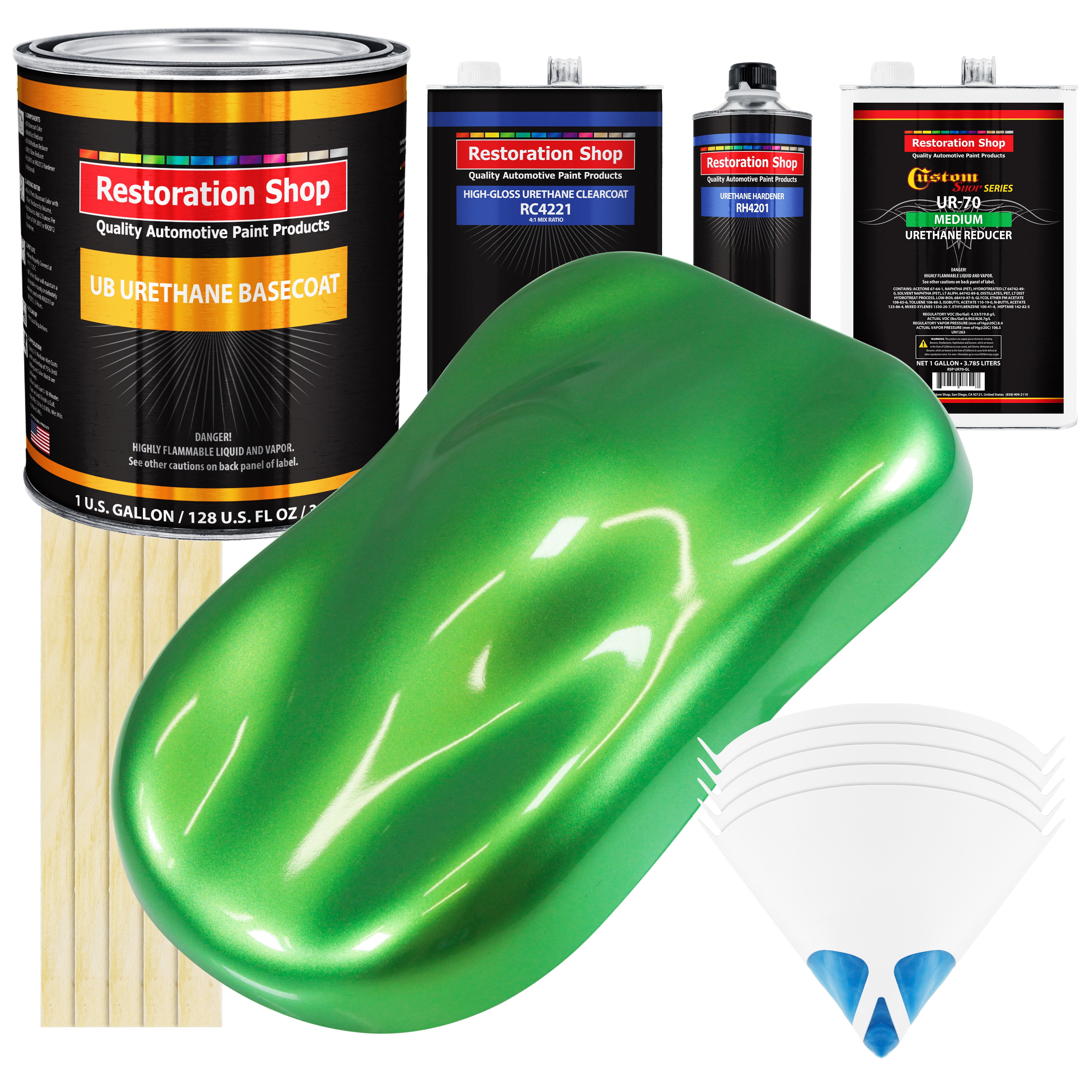 Firemist Lime Gallon URETHANE BASECOAT CLEARCOAT Car Auto Paint Kit ...