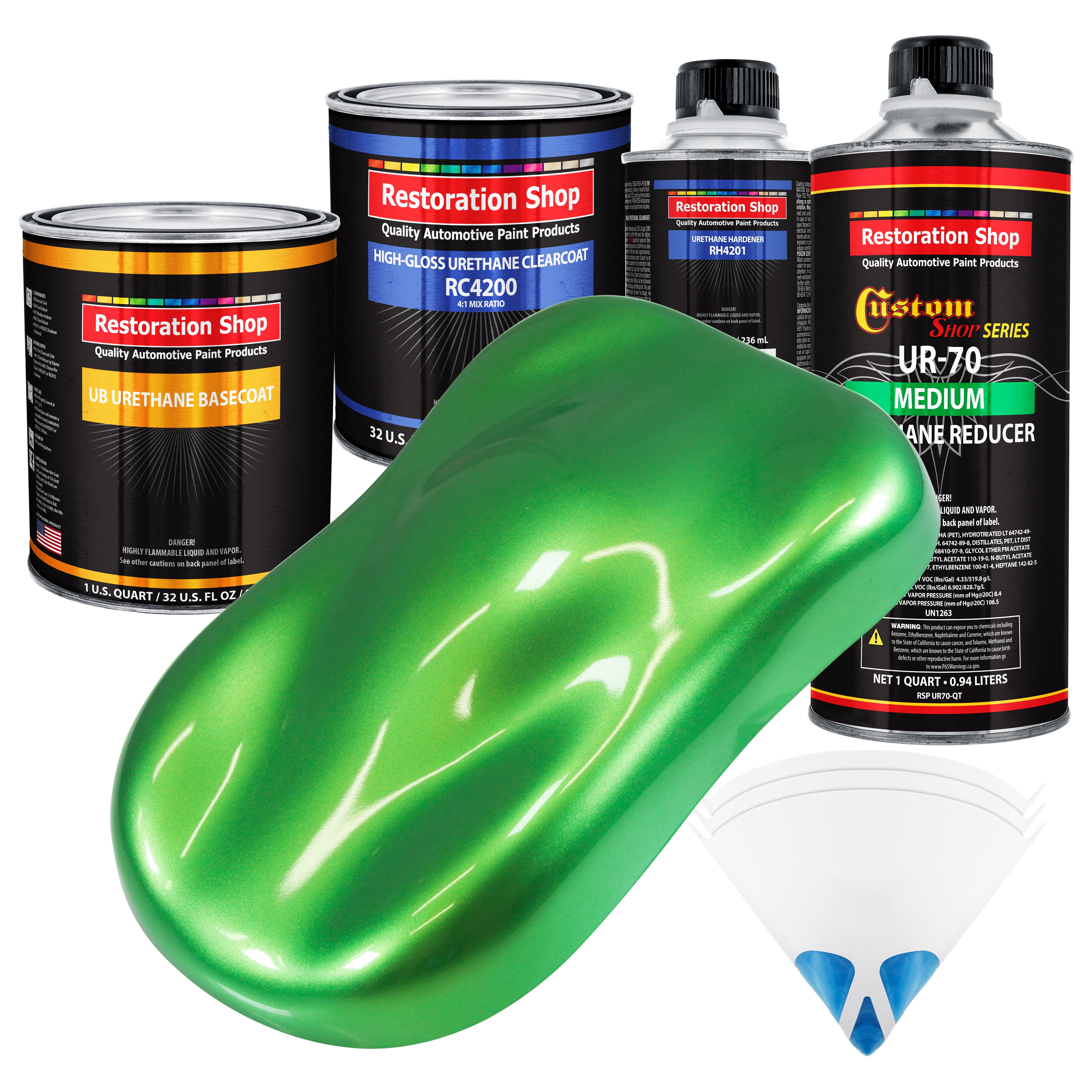 Firemist Lime Quart URETHANE BASECOAT CLEARCOAT Car Auto Body Paint Kit ...