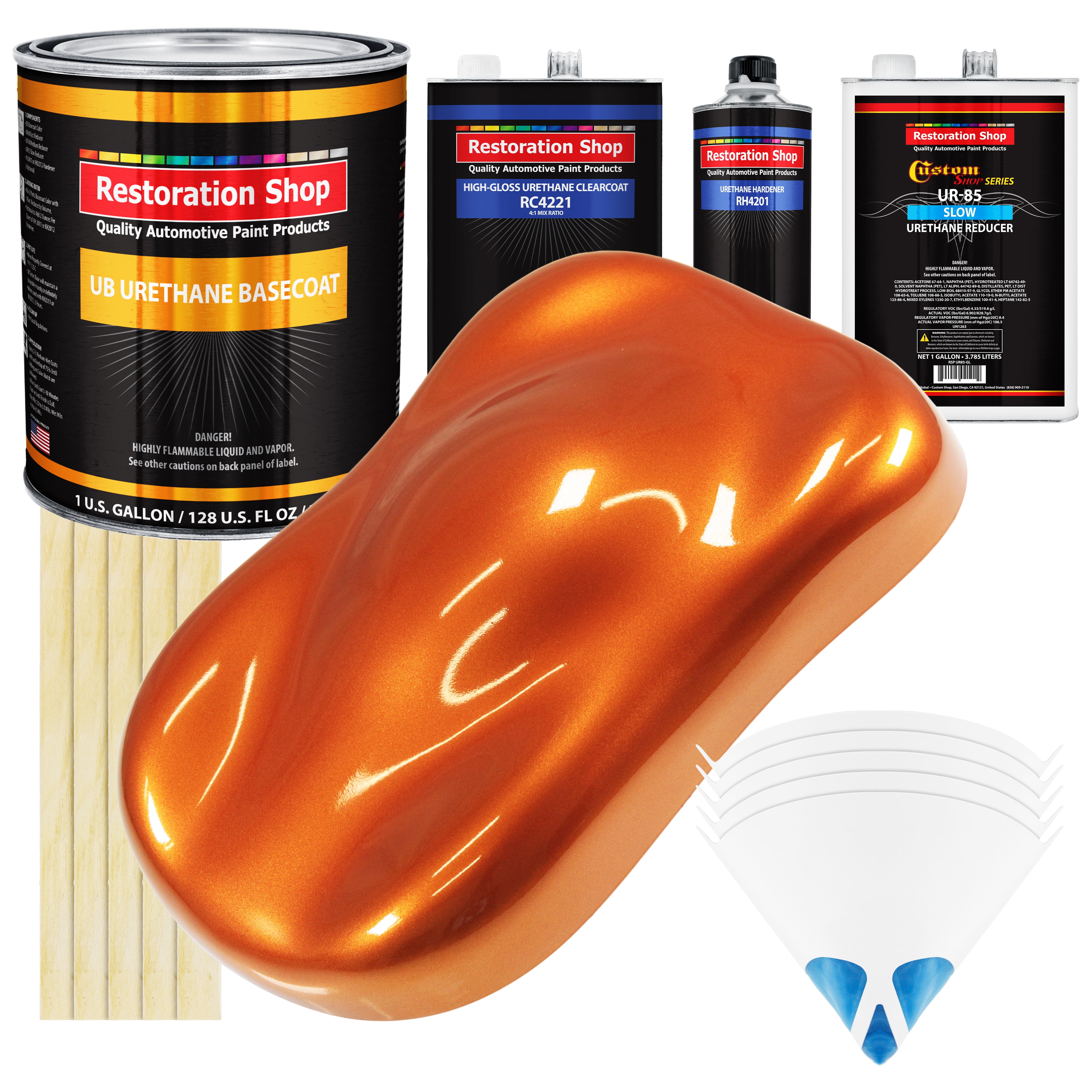 Firemist Orange SLOW 1 Gallon Automotive Paint Kit URETHANE BASECOAT ...