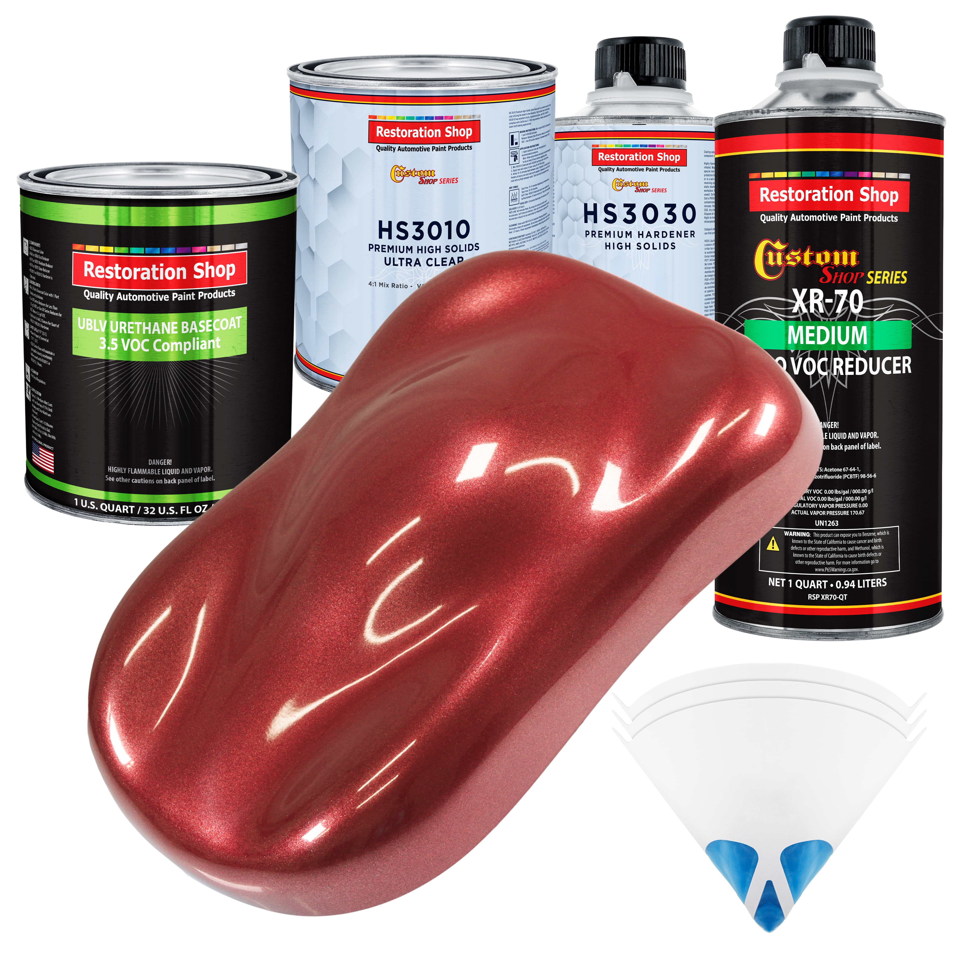 Firemist Red Premium Quart Kit Low VOC URETHANE BASECOAT Car Auto Body ...