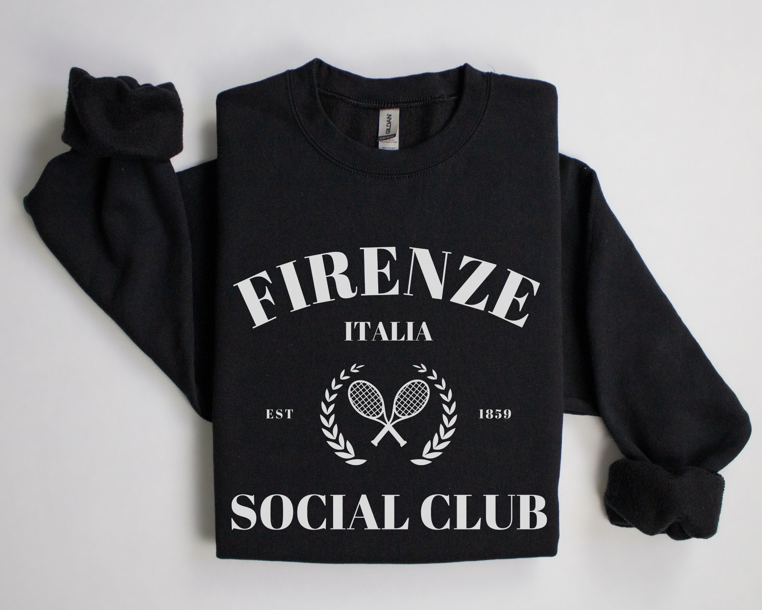 Firenze, Italia Social Club Crewneck T-Shirt Florence Italy Pullover T ...