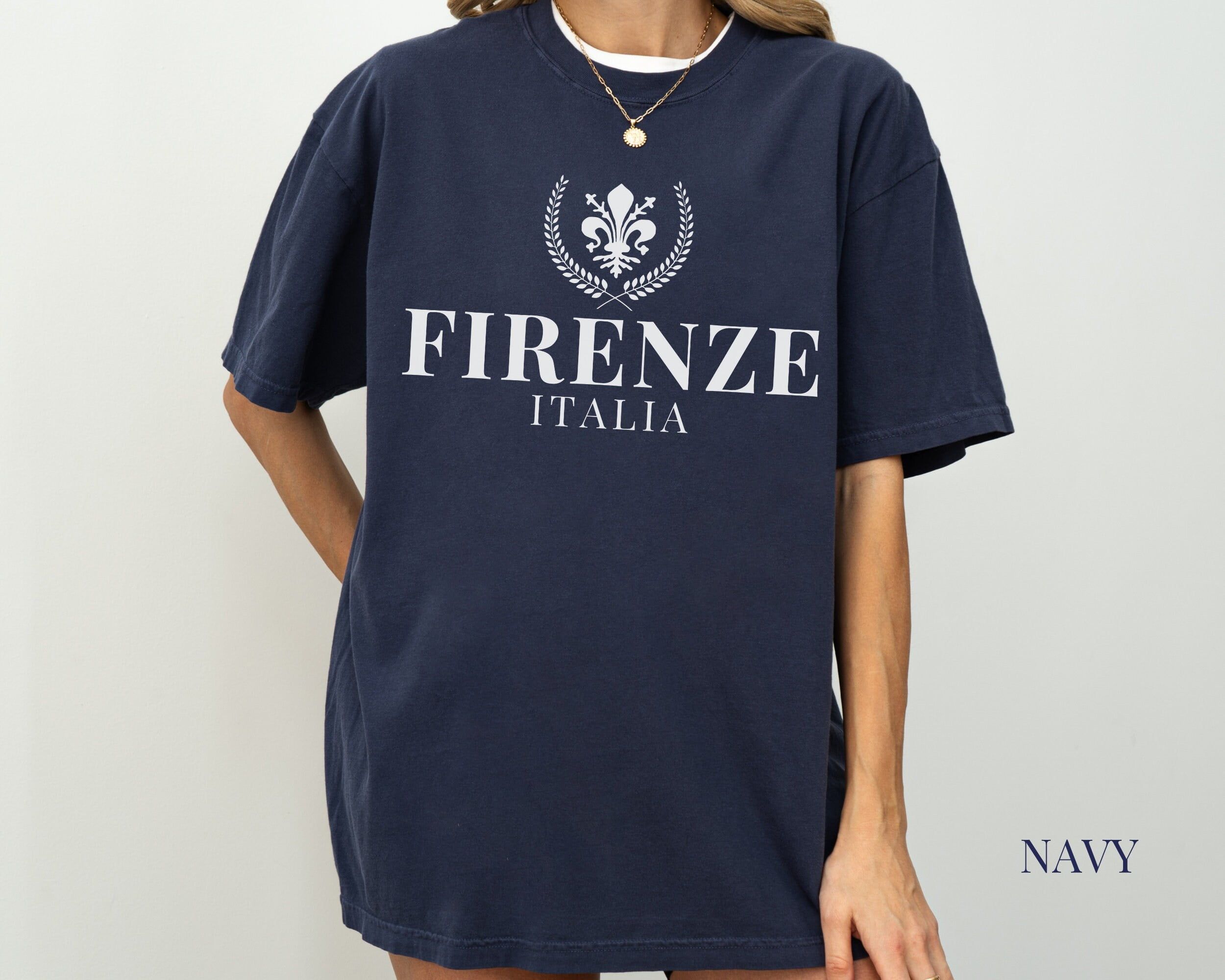 Firenze, Italia T-Shirt Florence Fleur de Lis Tee Italian Vacation ...