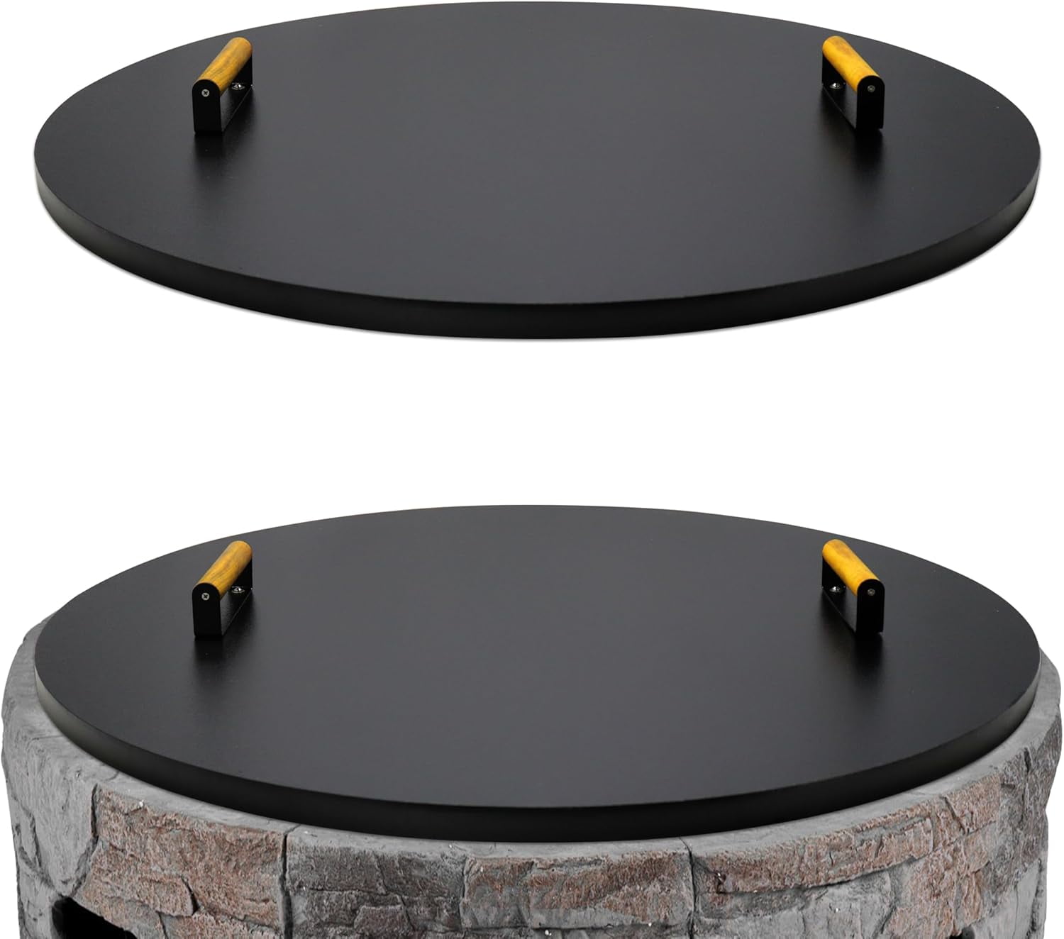 - Firepit Lid 36" - Rust Resistant Powder Coated 2MM Thick Carbon Steel ...