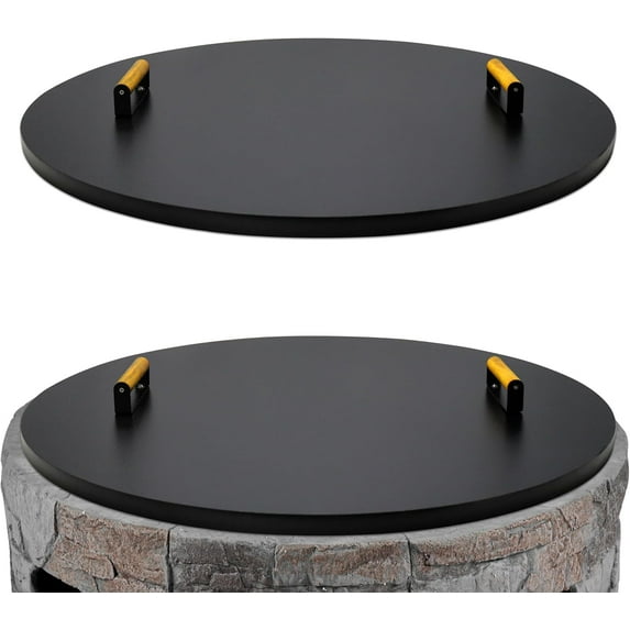 - Firepit Lid 36" - Rust Resistant Powder Coated 2MM Thick Carbon Steel ...