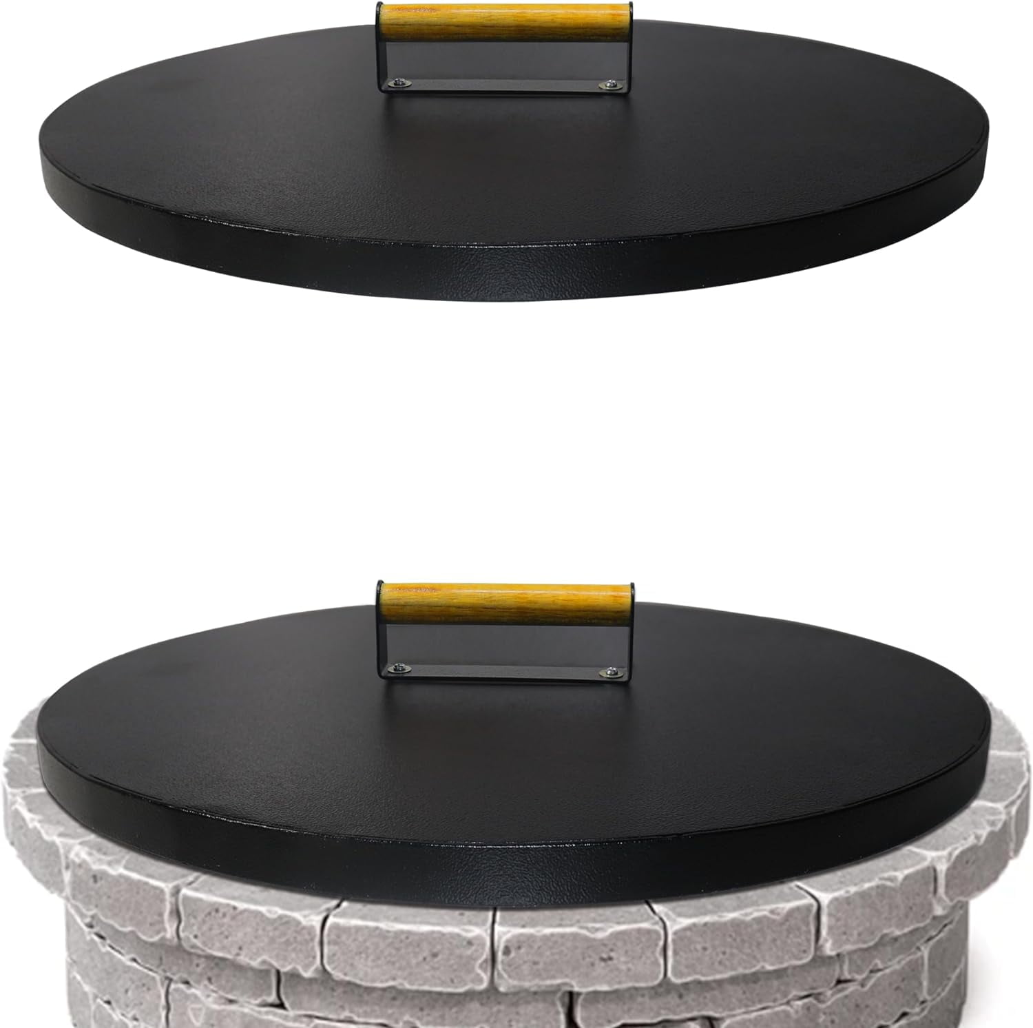 Firepit Snuffer Lid 28" - Rust Resistant Powder Coated 16 Gauge Carbon ...