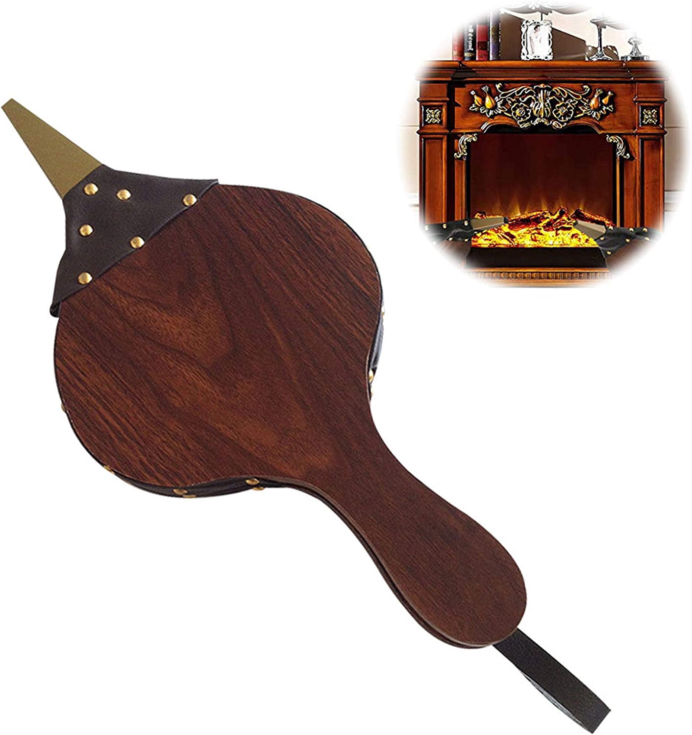 Fireplace Bellows Fireplace Bellows Barbecue Wooden Air Blower Hanging ...