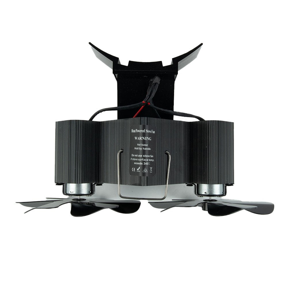 Fireplace Fan 12 Blade Furnace Fan Wall Mounted Unpowered Home Stove ...