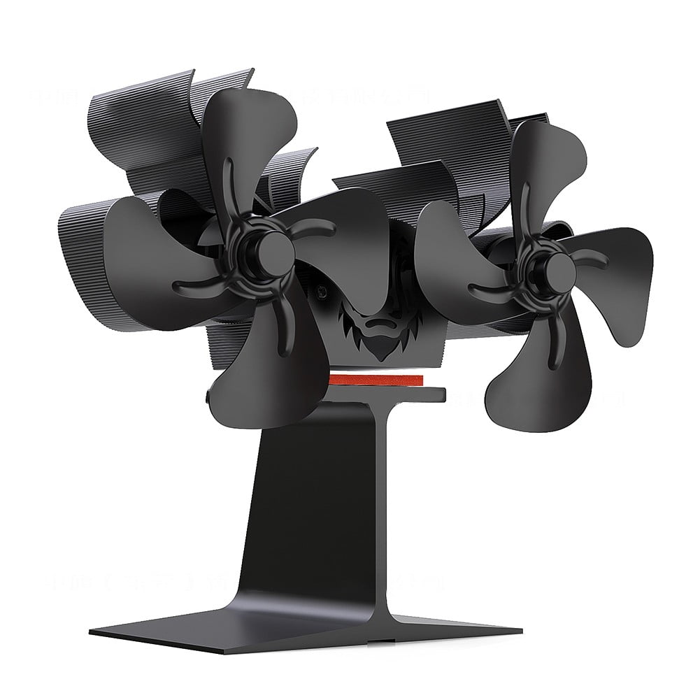 Fireplace Fan / Double Head 4 Blades Thermal Power Fan / Air ...