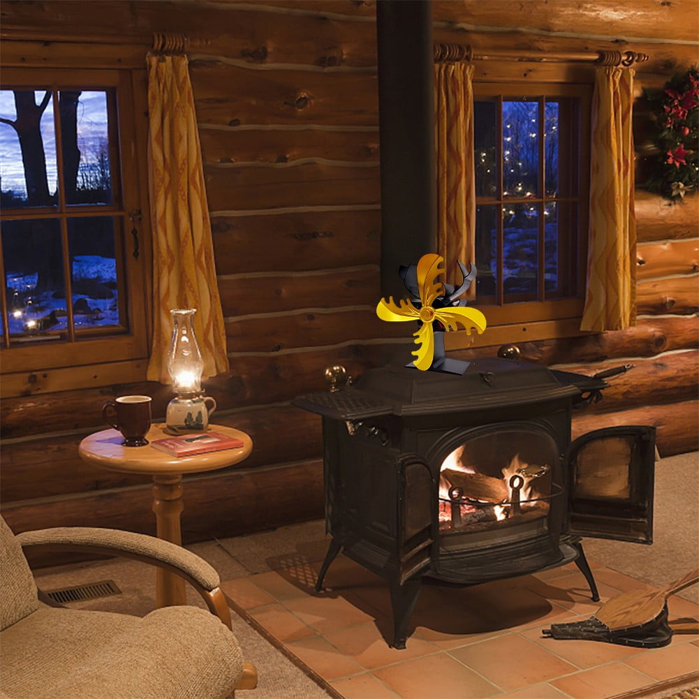 Fireplace Fan Wood Burning Air Circulation Thermal Powered Fan ...