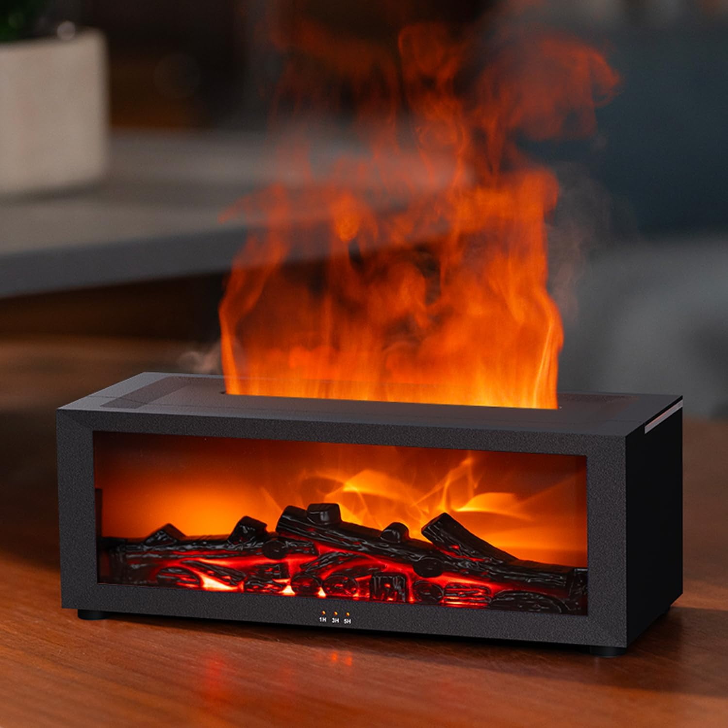Fireplace Flame Diffuser, Essential Oil Diffuser, 7 Colors Fireplace ...