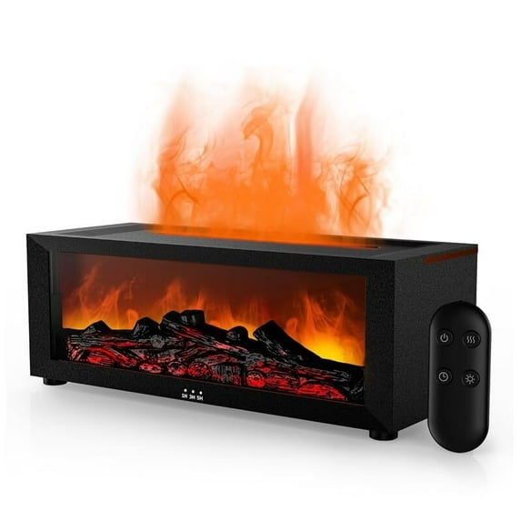 Fireplace Flame Oil Aroma Diffuser 2025 Upgraded|7 Color Changing ...