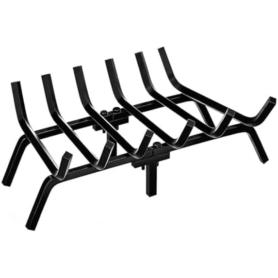 Fireplace Grate 24 inch Heavy Duty Fireplace Log Holder, 1/2" Solid ...