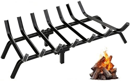 Fireplace Grate 30 inch Heavy Duty Fireplace Log Holder, 1/2" Solid ...