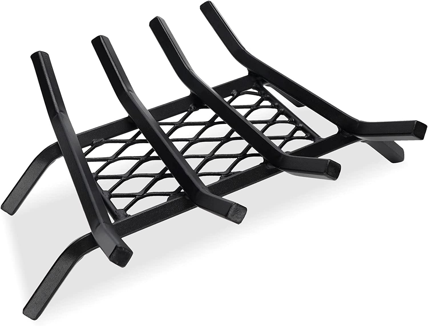 Fireplace Grate with Ember Retainer, 15.5" Heavy Duty Cast Iron Indoor ...