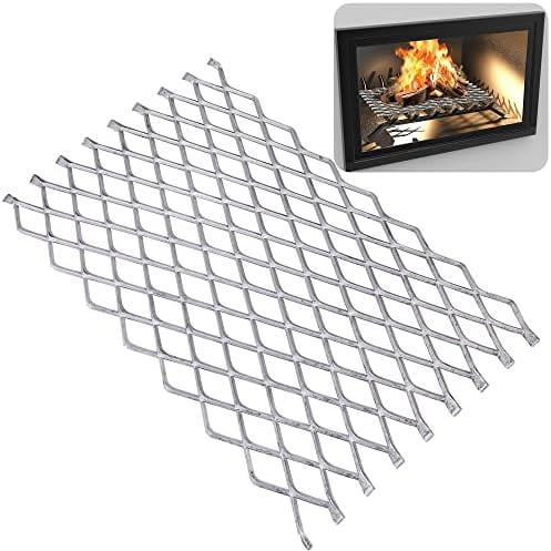 Fireplace Grate Ember Retainer,16x10Inches Steel Fireplace Ember ...